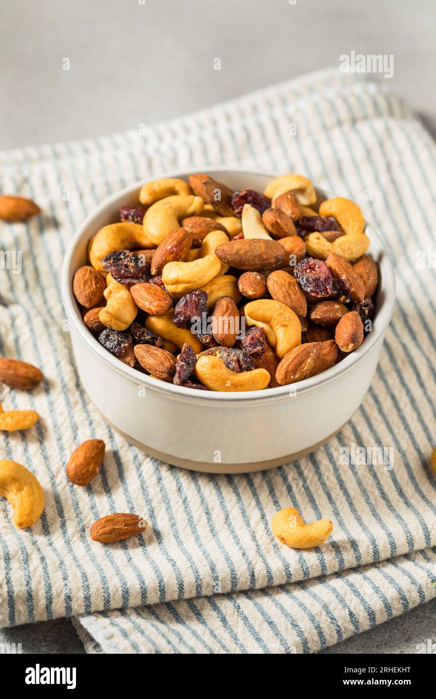 Homemade Raw Cashew Cranberry Trail Mix with Almonds Stock Photo - Alamy