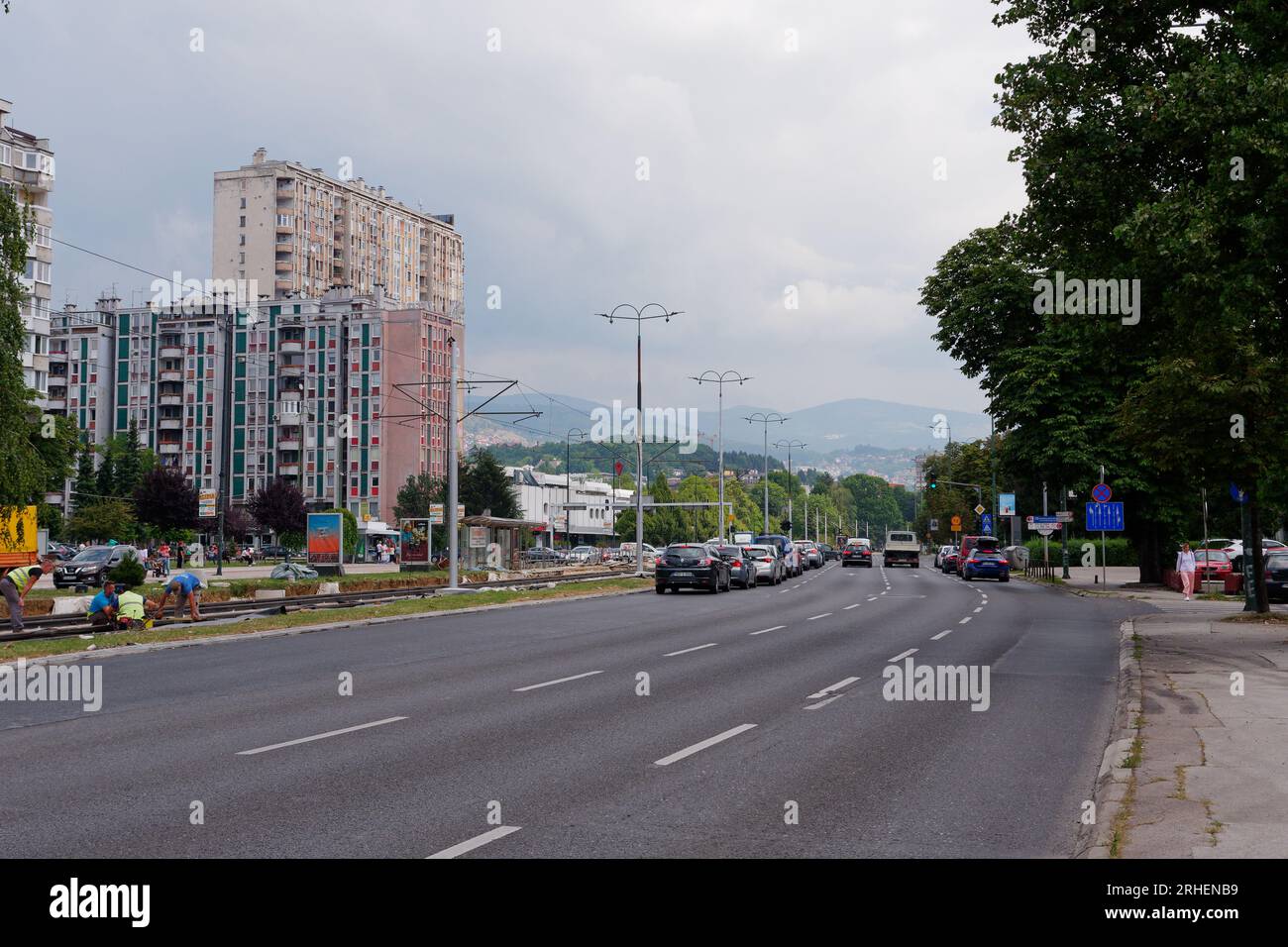Street known as Sniper Alley during the Bosnian War in the city of ...