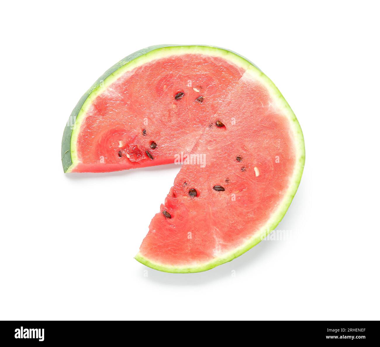 Fresh cut watermelon on white background Stock Photo - Alamy