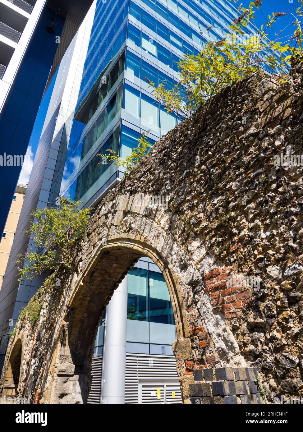 Abbey Mill Arch, now Surrounded by Skyscrapers, Reading, Berkshire ...