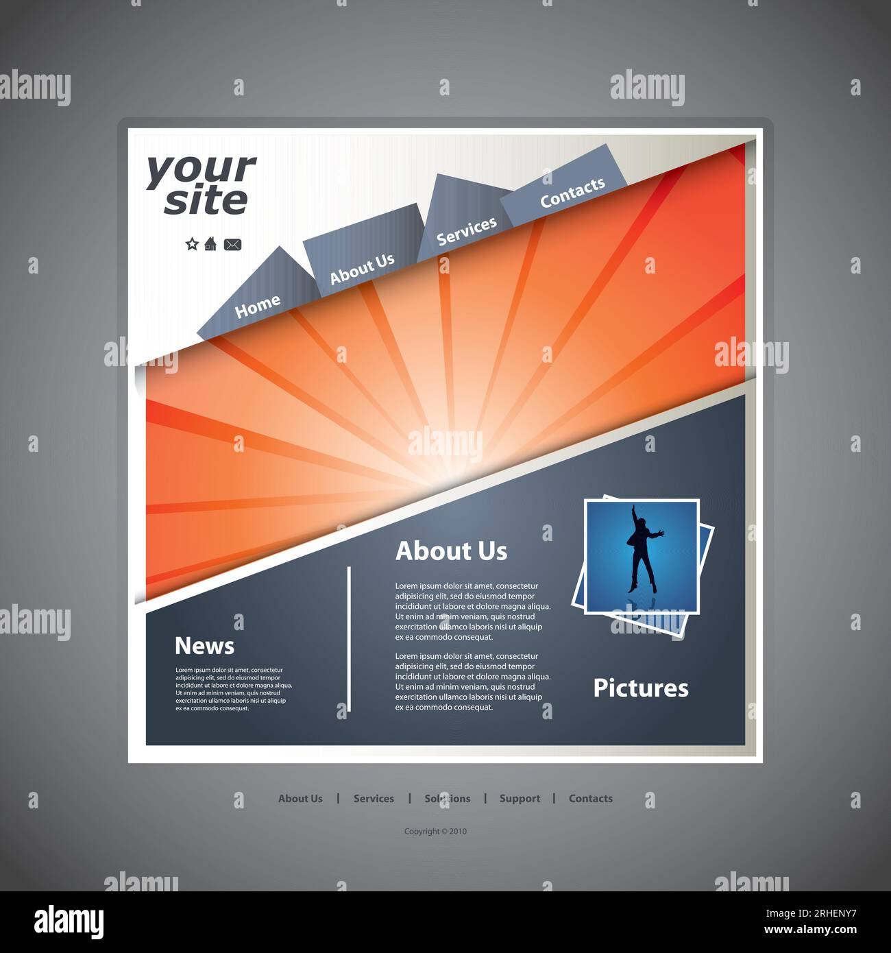 Colorful Website Template Stock Vector Image & Art - Alamy