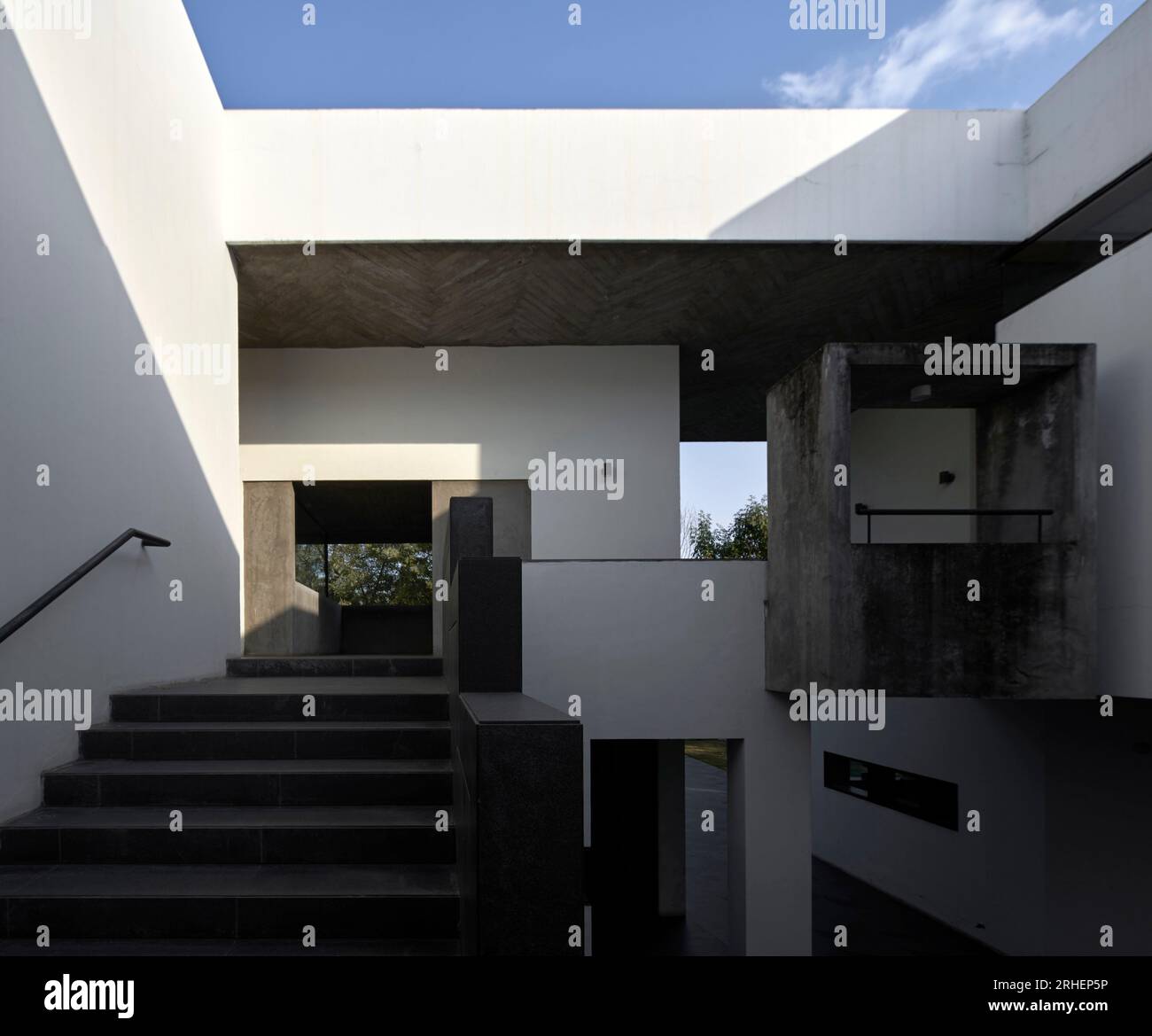 Central stairway. 079 Stories Centre for Arts, Ahmedabad, India ...