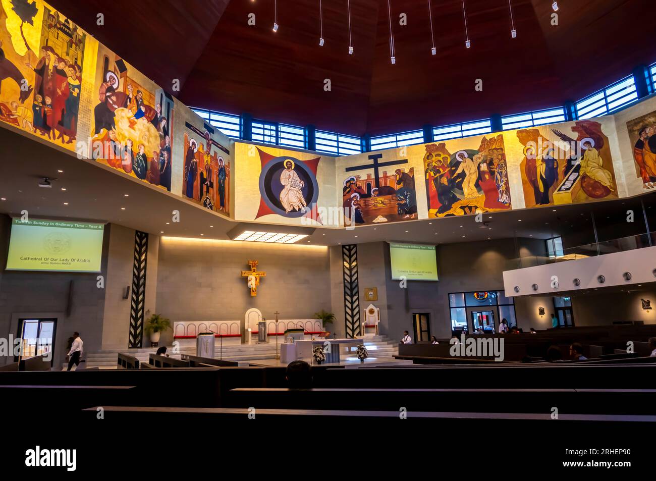 The Cathedral of Our Lady of Arabia. Catholic cathedral in the Awali ...