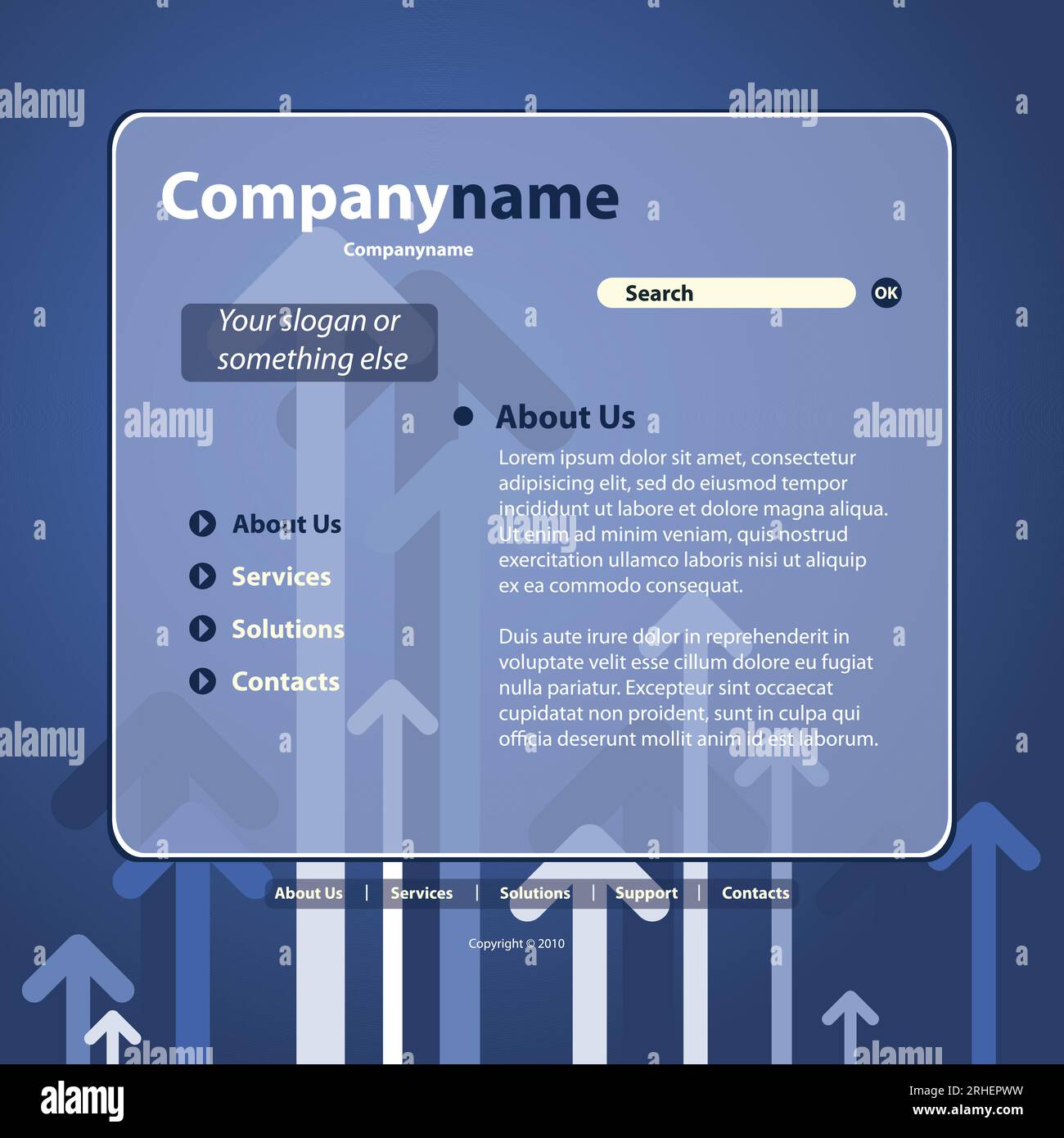 Website Template Vector Stock Vector Image & Art - Alamy