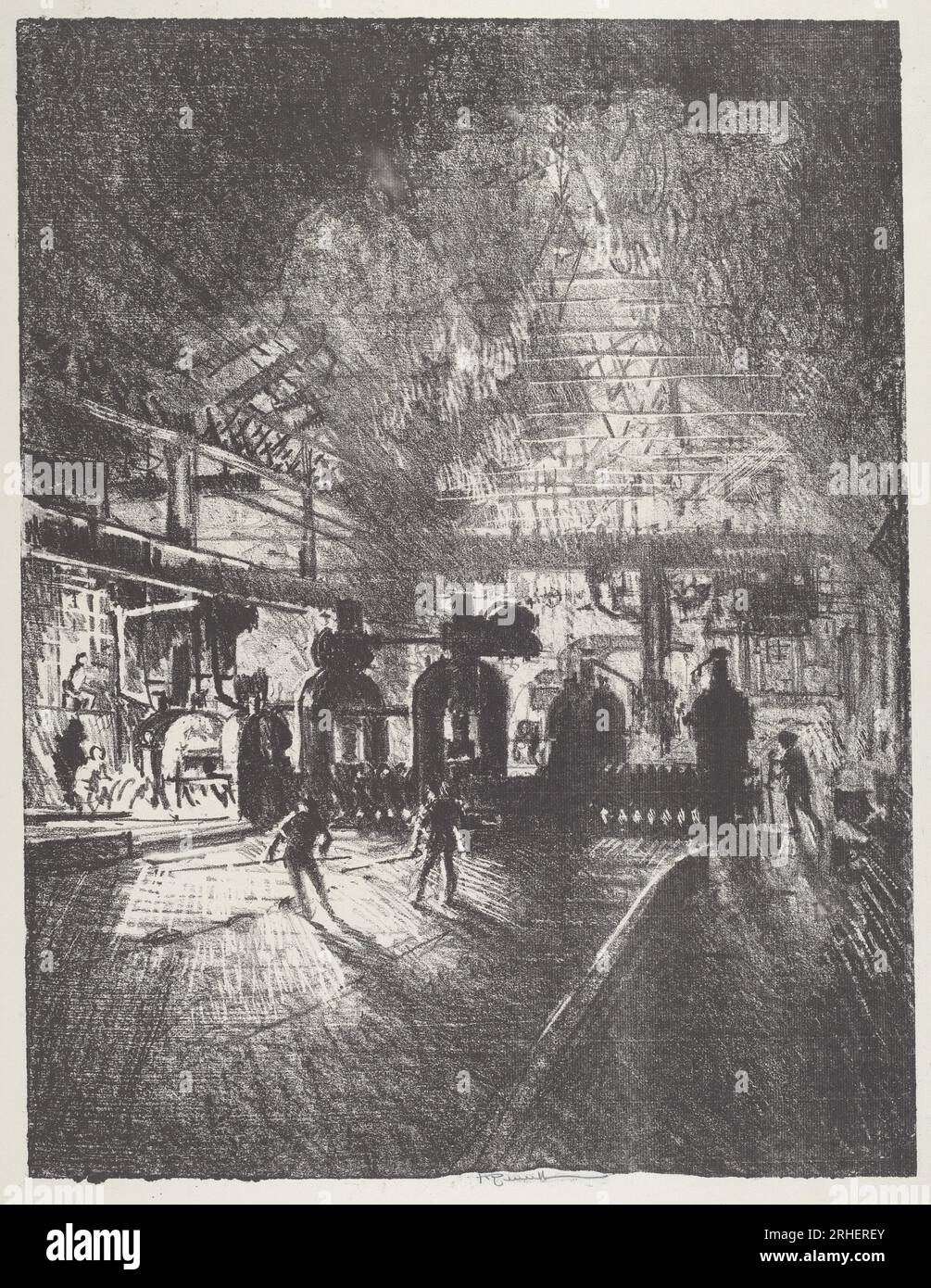 In the Jaws of Death, Rolling Bars for Shells 1916 by Joseph Pennell ...