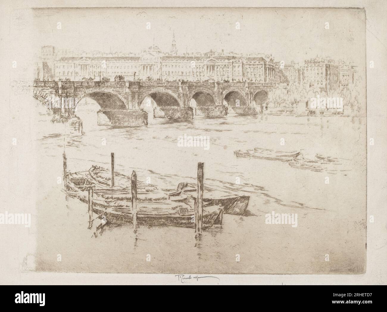 Vintage illustration of waterloo bridge hi-res stock photography and ...