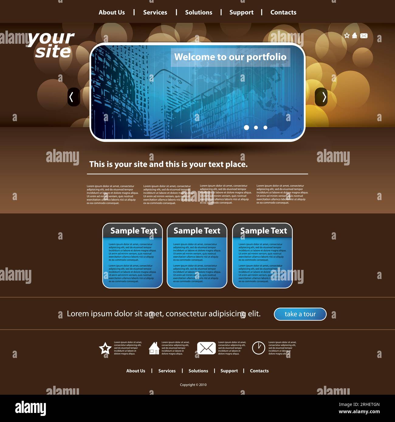 Modern Colorful Abstract Web Site Creative Design Template Layout with ...