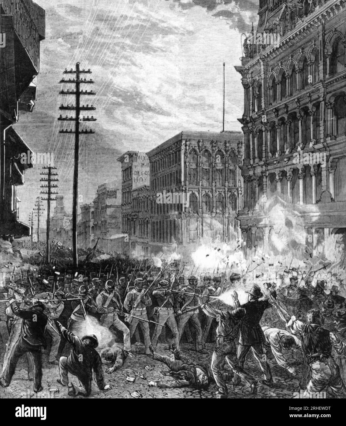Baltimore railroad strike of 1877 Stock Photo - Alamy