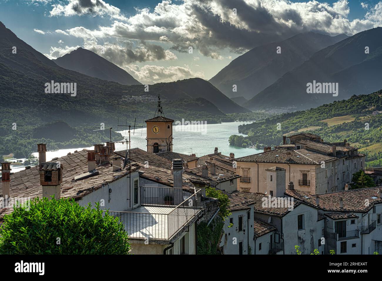 The medieval village of Barrea offers a panoramic view of the ...