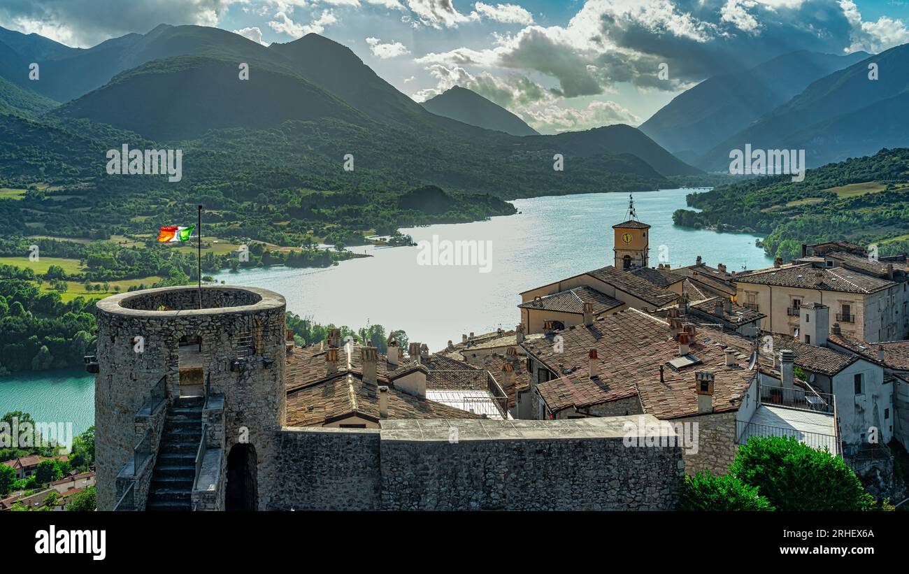 The Monumental Castle of Barrea, located on the highest part of the ...