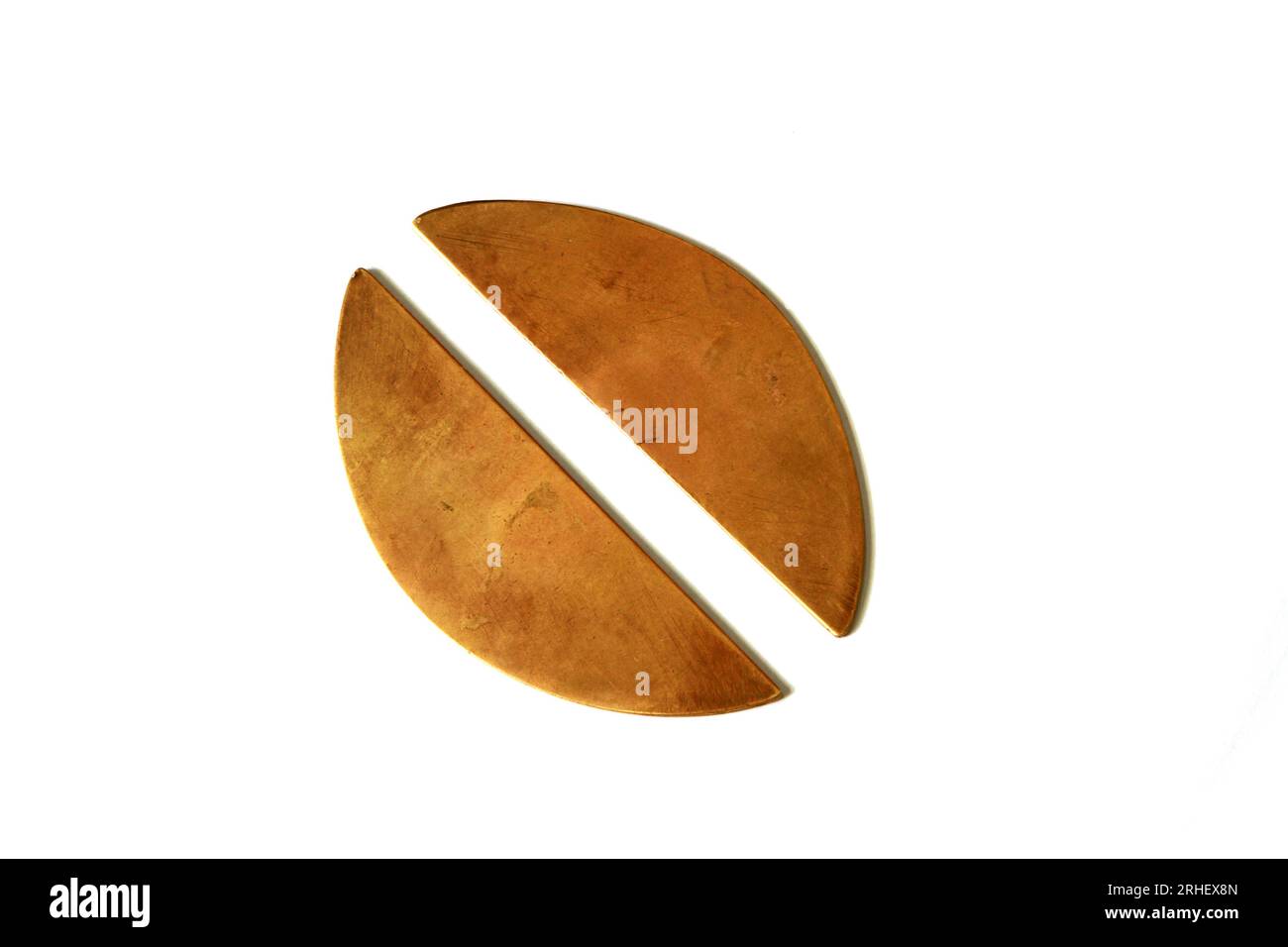 semilunar copper board, closeup of pictures Stock Photo - Alamy