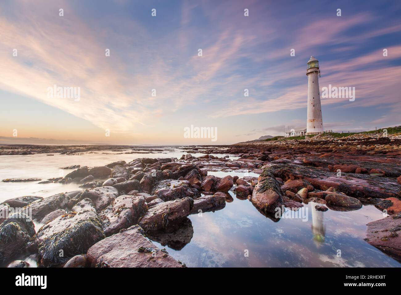 Ocean landscape photograph of the Atlantic ocean Slangkop lighthouse in ...