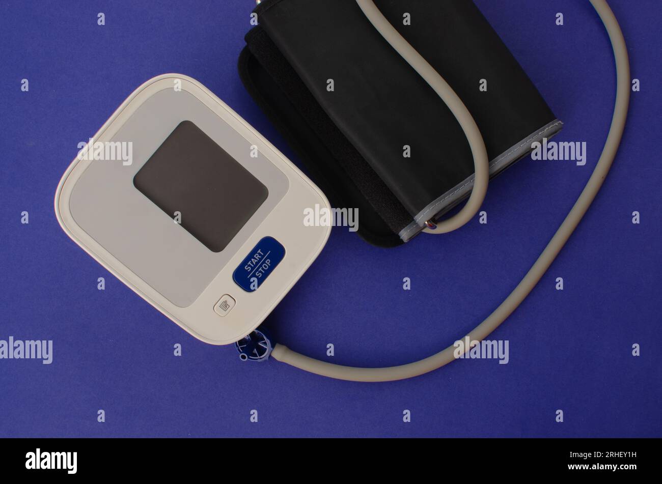 Detail of a modern blood pressure measuring device, symbolizing the ...