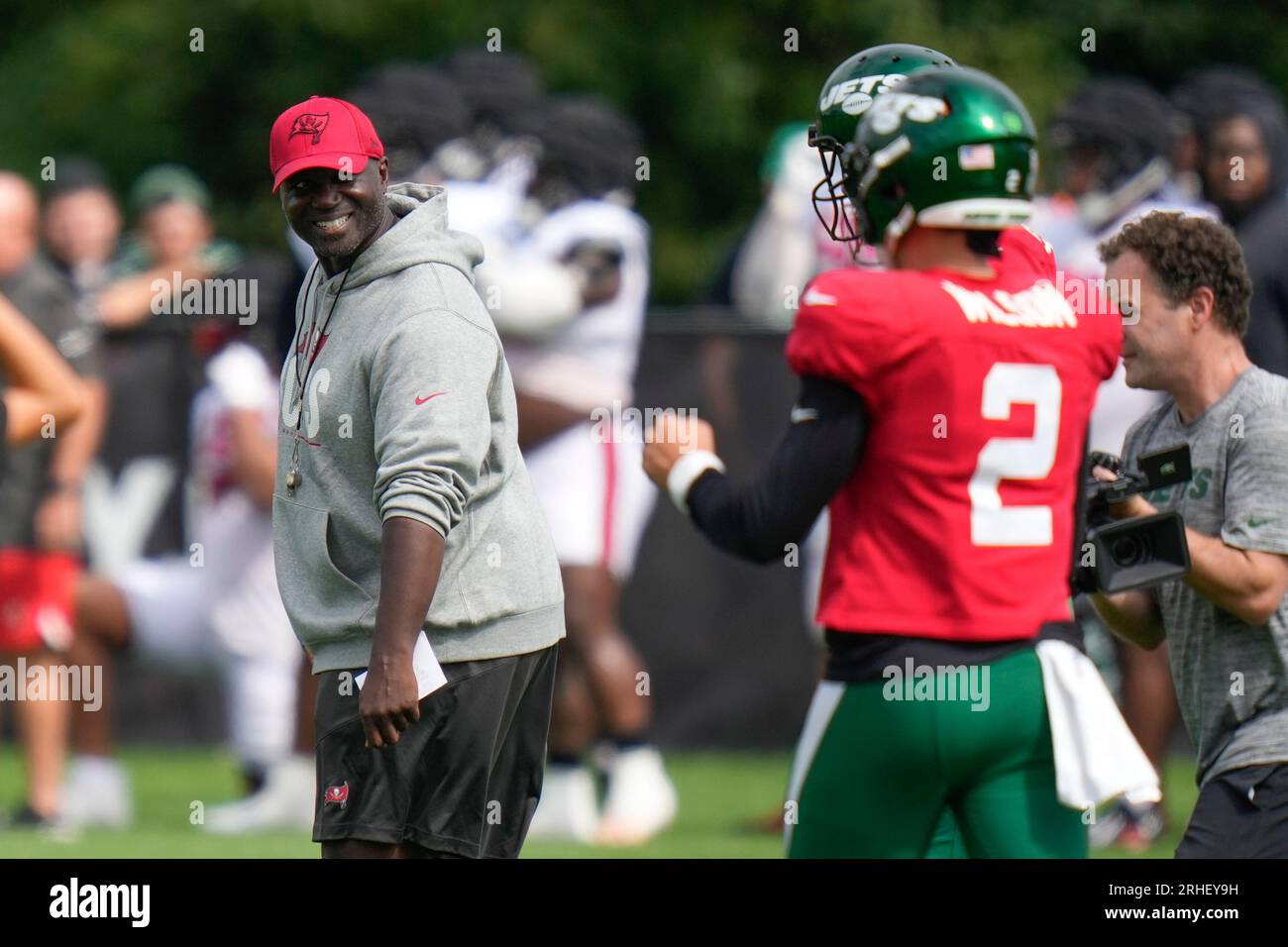 Tampa Bay Buccaneers head coach Todd Bowles smiles during a joint ...