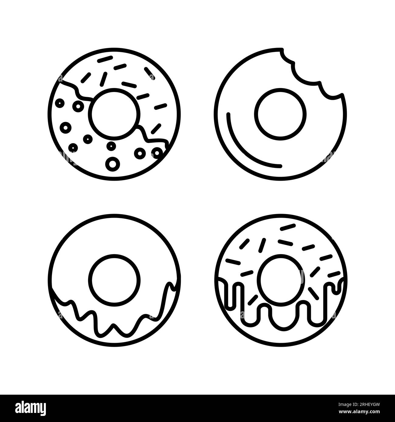 Donut icon vector. doughnut icon. donut logo Stock Vector Image & Art ...
