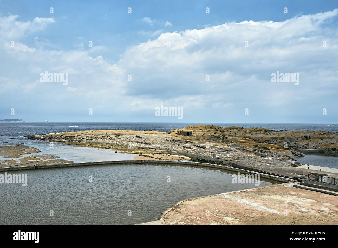 outdoor sea swimming pool in heping island park in Taiwan Stock Photo ...