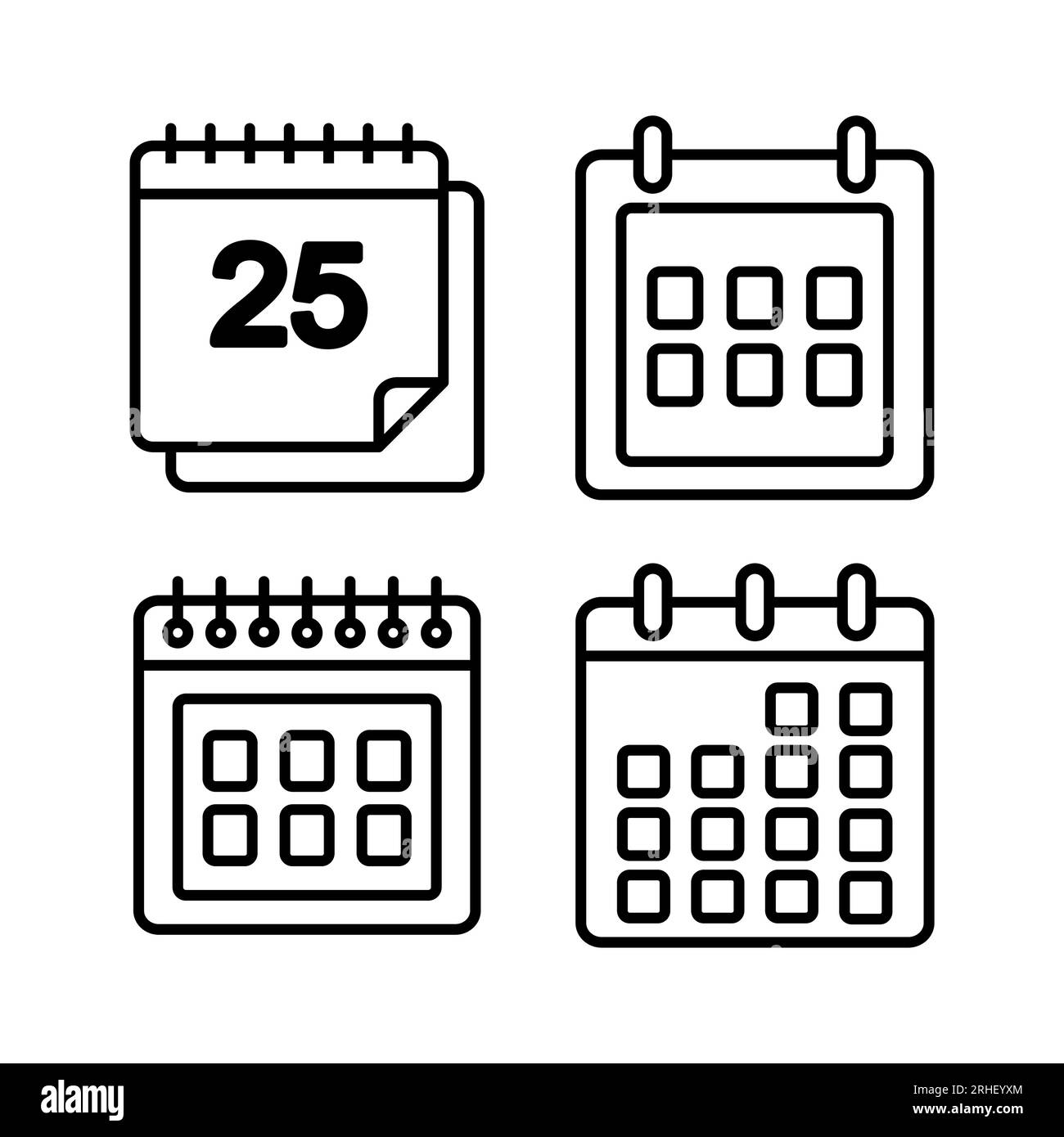 calendar icon vector. Calender symbol Stock Vector Image & Art - Alamy