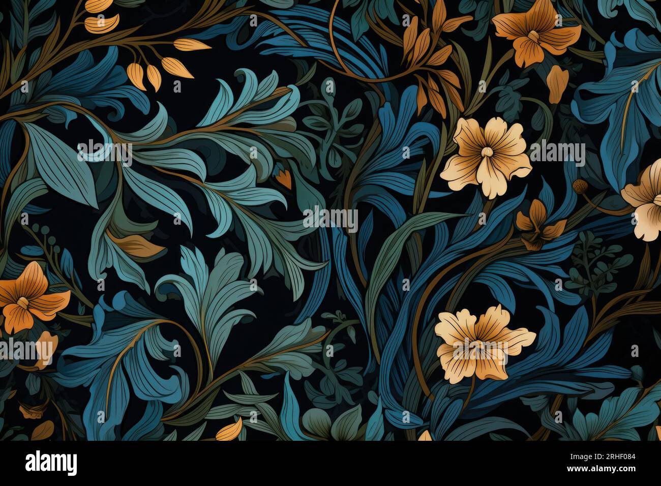 William Morris Style Wallpaper