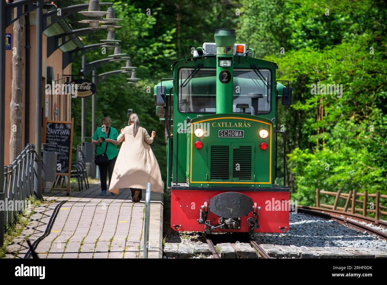 Tren del Ciment, at Clot del Moro station, Castellar de n´hug, Berguedà ...