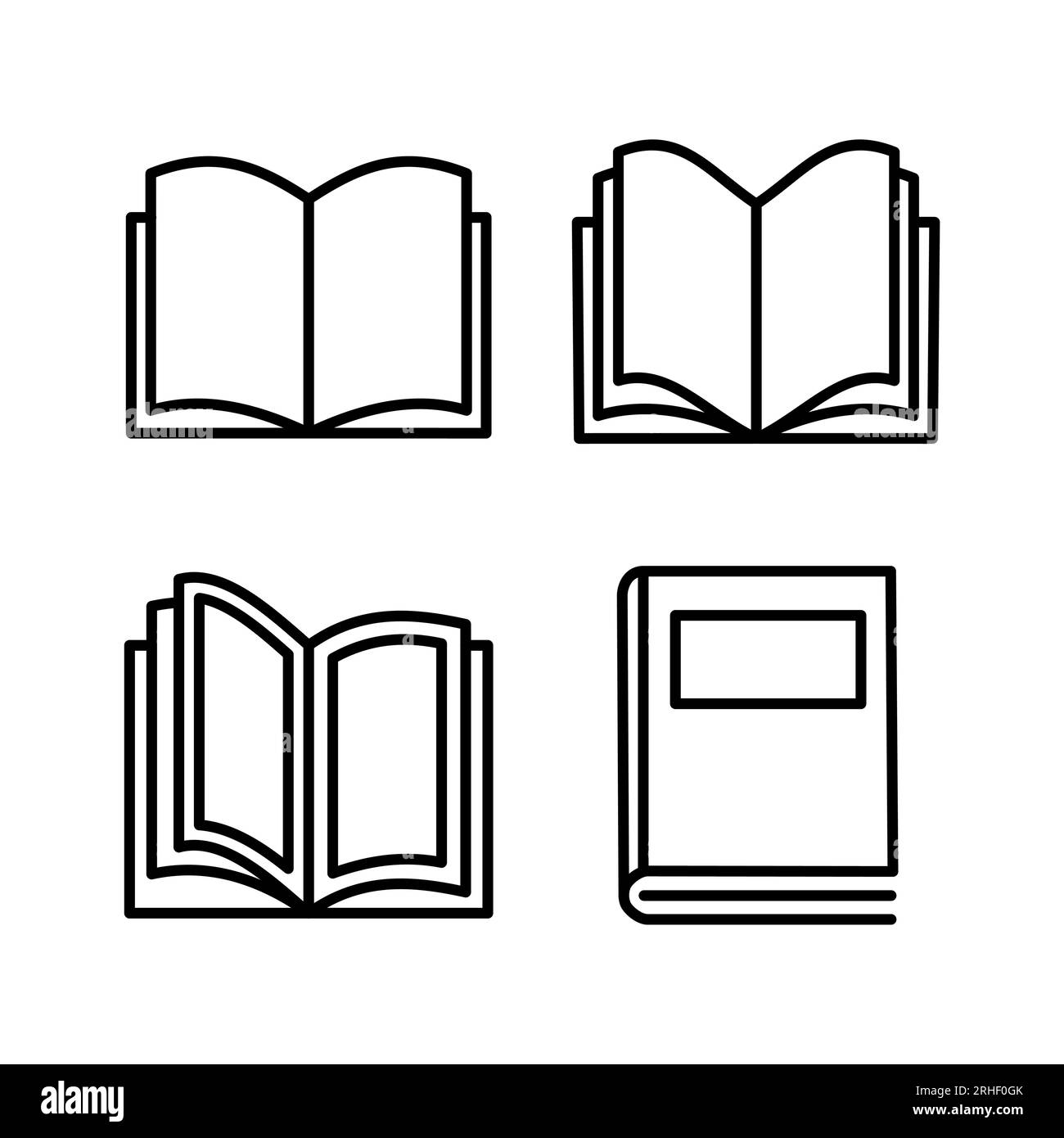 Book icon vector. Open book vector icon Stock Vector Image & Art - Alamy