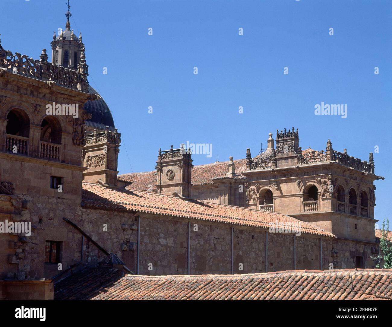 DETALLE DE LAS TORRES Y TEJADO DEL PALACIO DE MONTERREY - SIGLO XVI ...