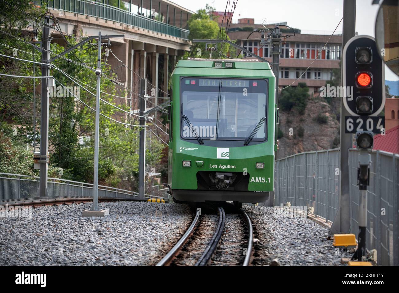 Montserrat abbey train station of Cremallera de Montserrat rack railway ...