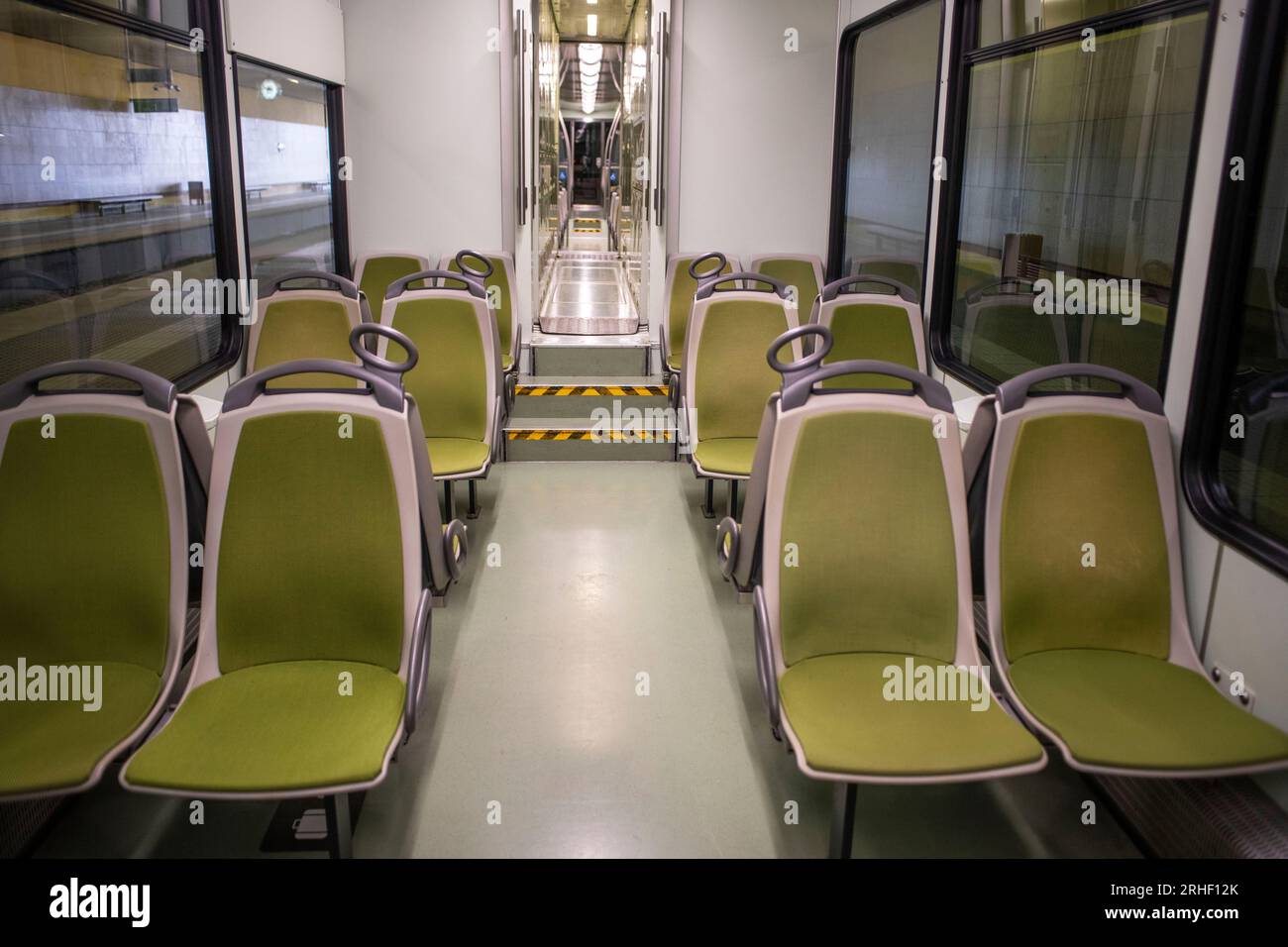 Inside Cremallera Rack railway train climbing up Montserrat mountain ...