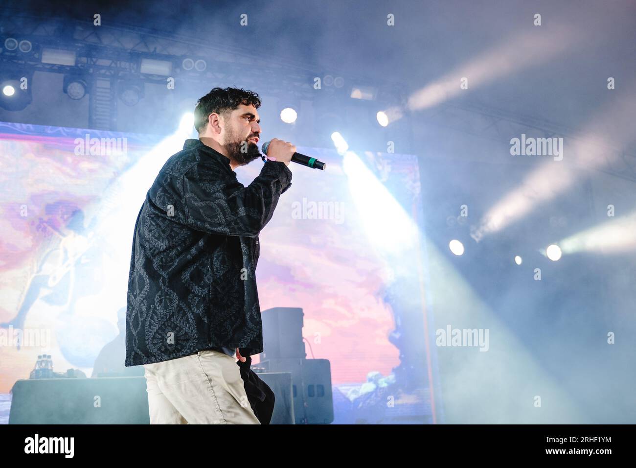 Gothenburg, Sweden. 11th, August 2023. The Swedish rapper Stor performs ...