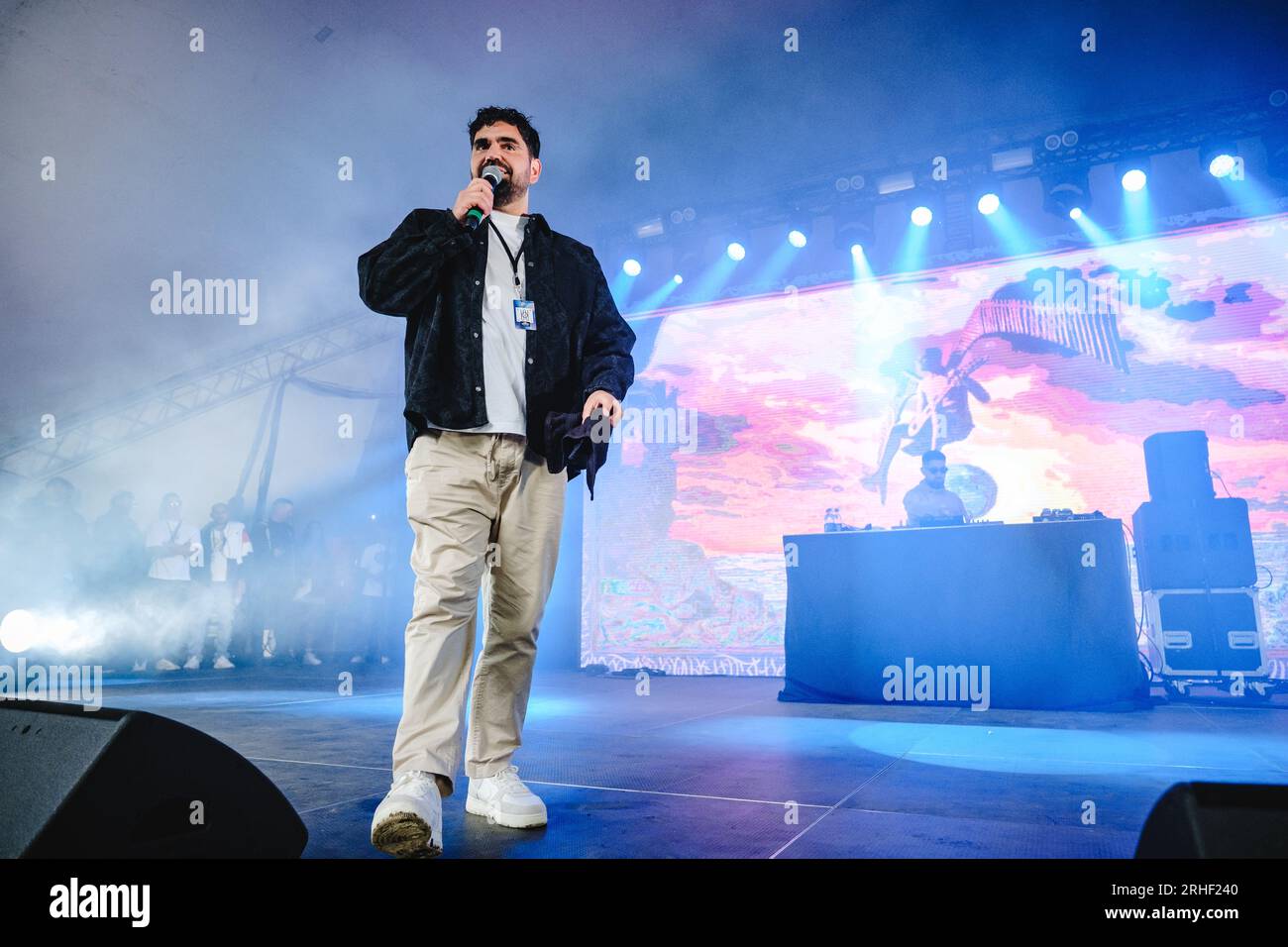 Gothenburg, Sweden. 11th, August 2023. The Swedish rapper Stor performs ...