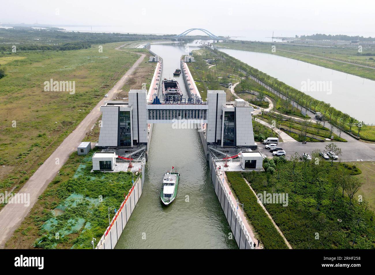 Hefei. 16th Aug, 2023. This aerial photo taken on Aug. 16, 2023 shows ...