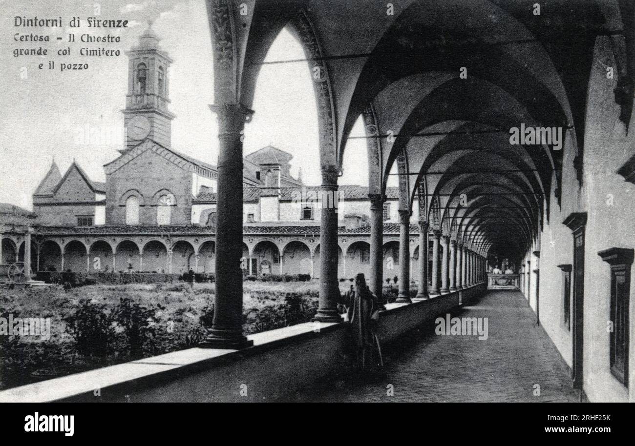 Italie, Florence, Chartreuse de Galluzzo (Certosa del Galluzzo) : vue ...