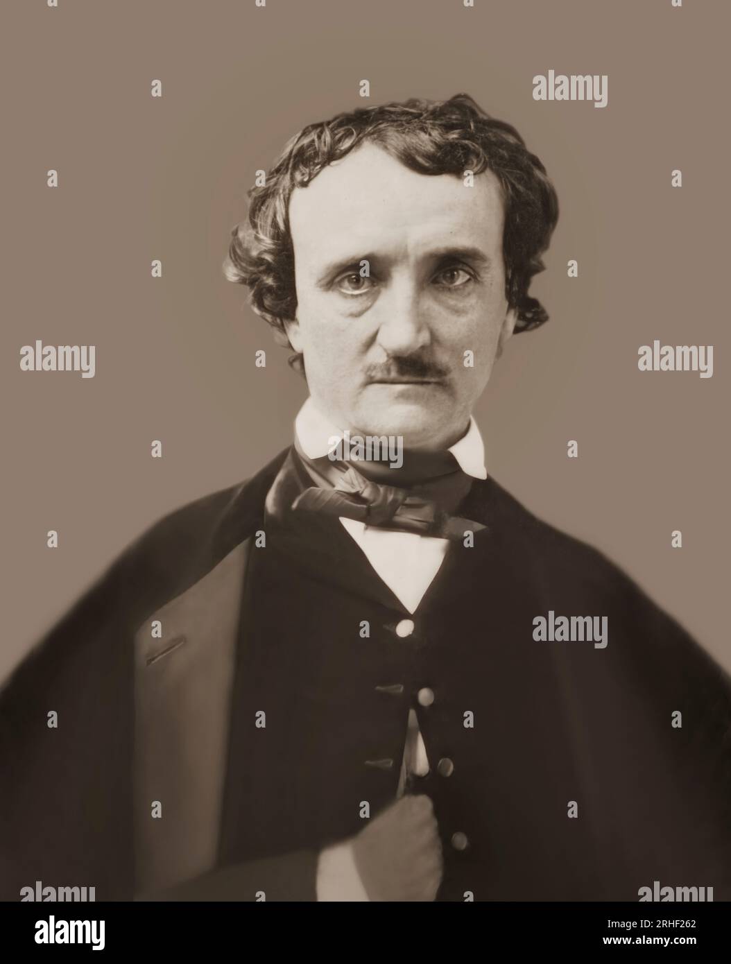 Portrait of Edgar Allan Poe, 1809 – 1849, American writer, digitally ...