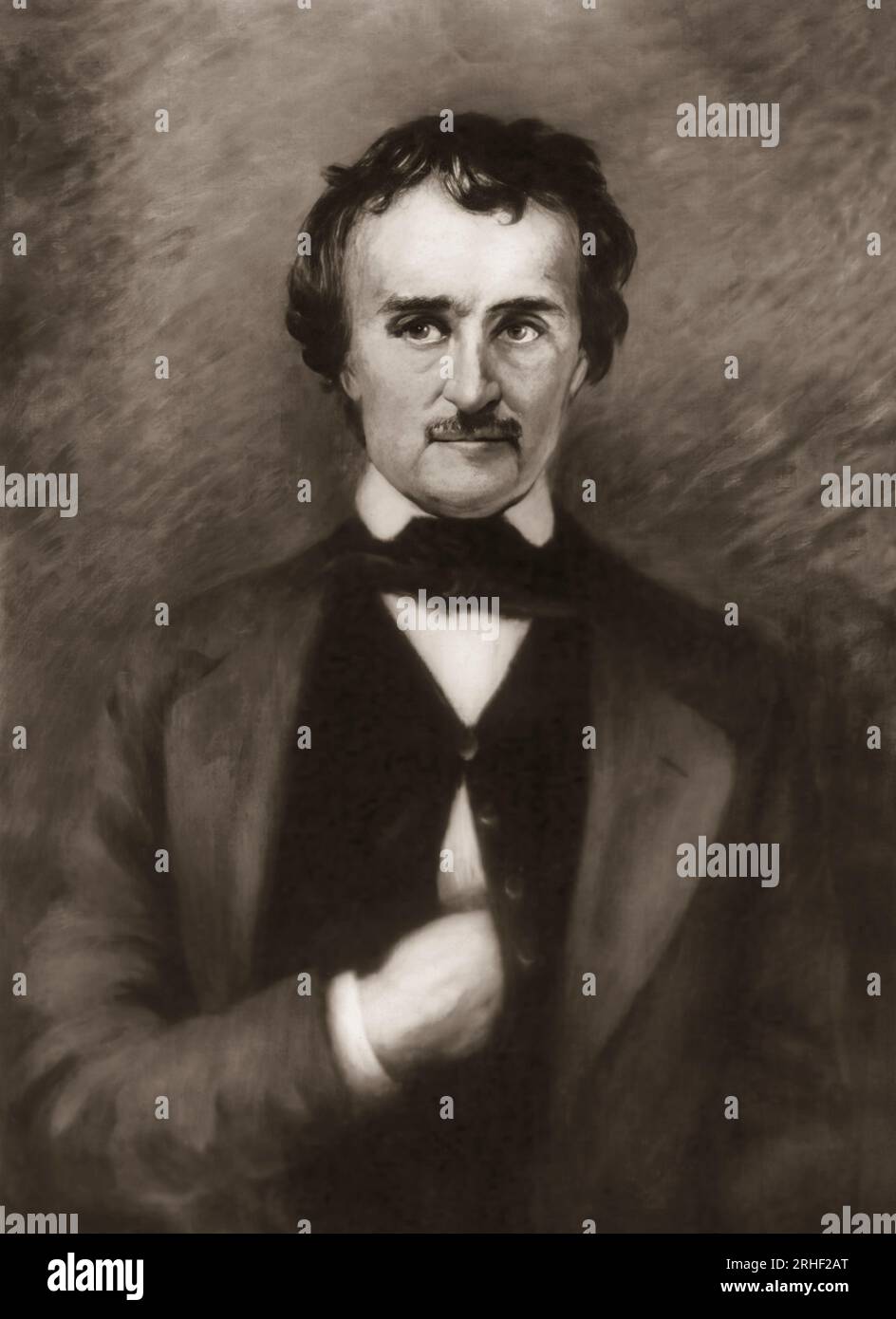 Portrait of Edgar Allan Poe, 1809 – 1849, American writer, digitally ...