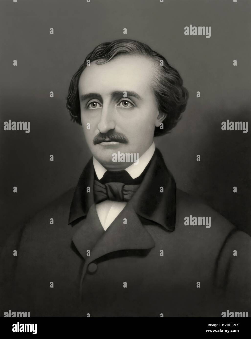 Portrait of Edgar Allan Poe, 1809 – 1849, American writer, digitally ...