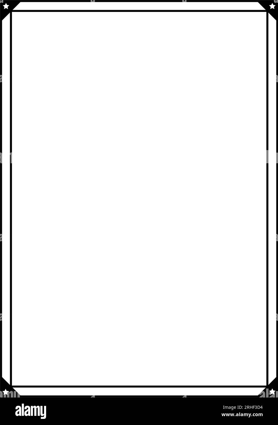 Star frame border vertical abstract outline shape icon for decorative ...