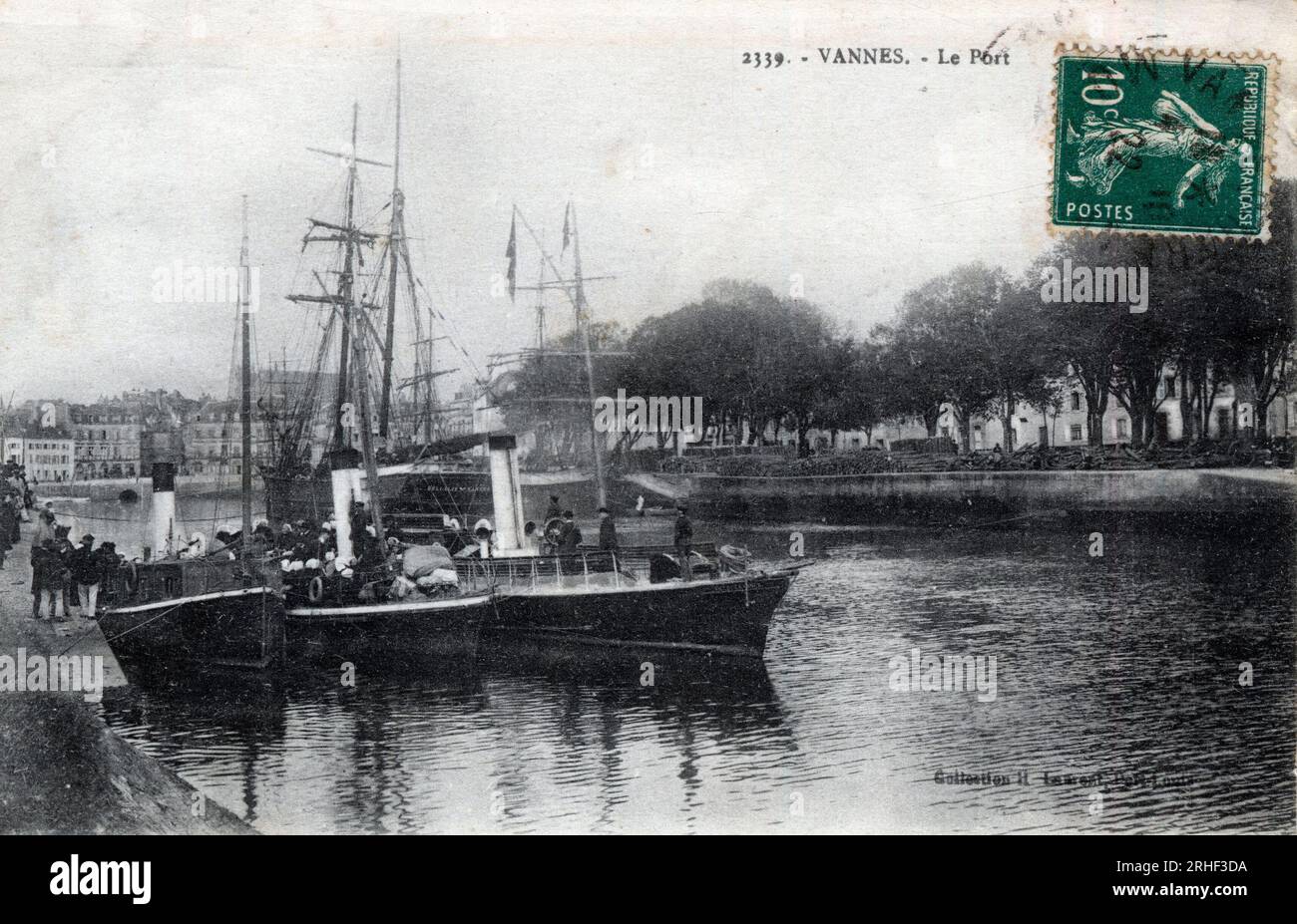 Bretagne, Morbihan (56), Vannes : vue du port - Carte postale datee ...