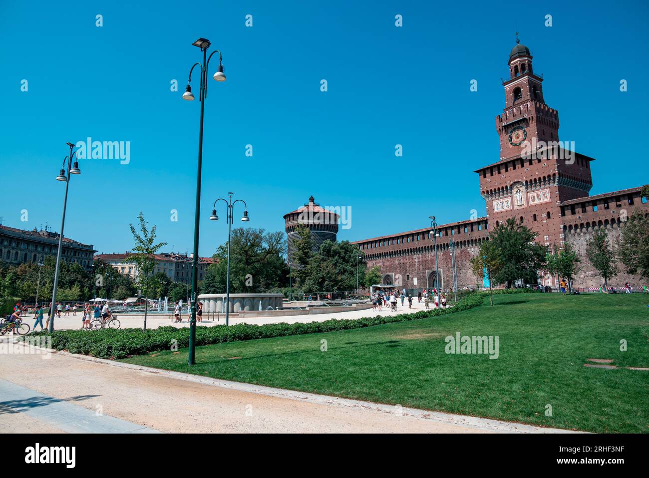 Castello Sforzesco (Sforza's Castle) details of the medieval ...
