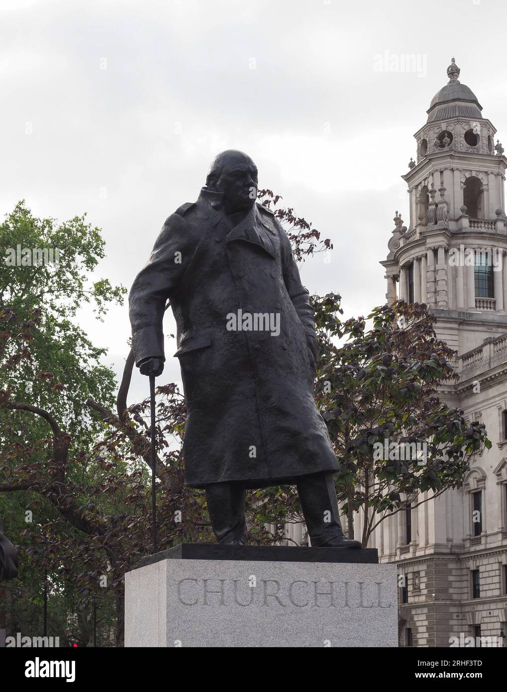 LONDON, UK - JUNE 06, 2023: Statue of Winston Churchill in Parliament ...