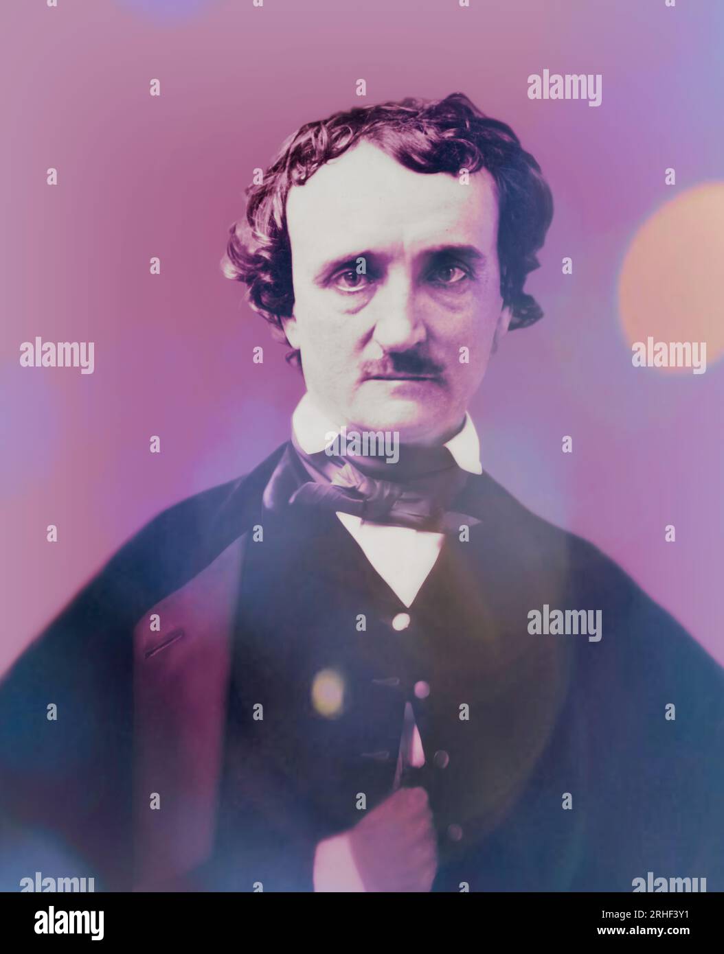 Portrait Of Edgar Allan Poe 1809 1849 American Writer Digitally Edited According To A