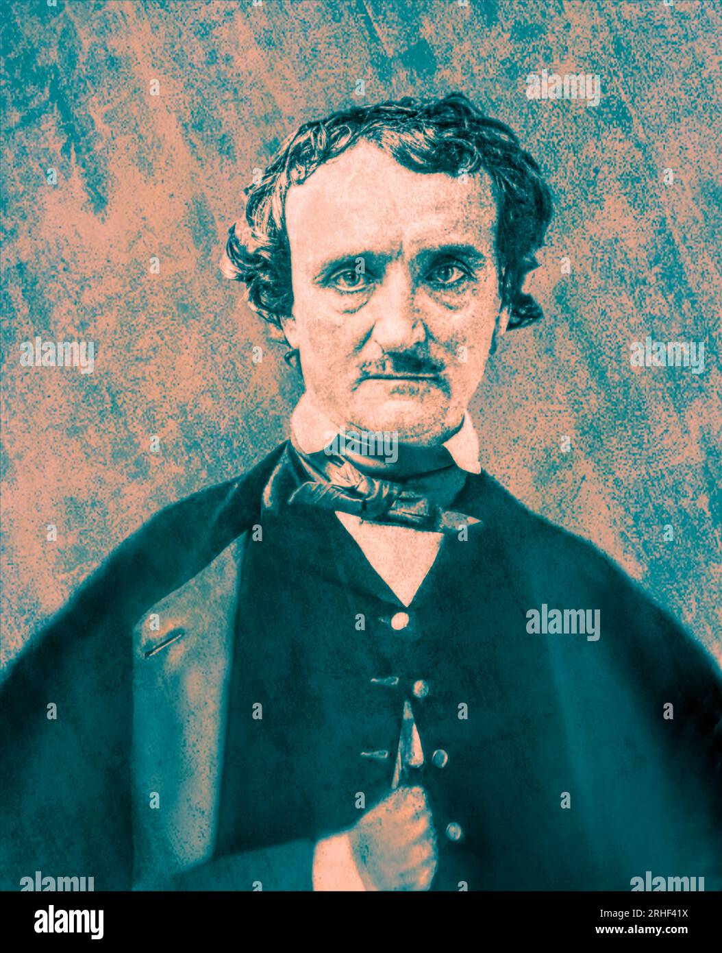 Portrait of Edgar Allan Poe, 1809 – 1849, American writer, digitally ...