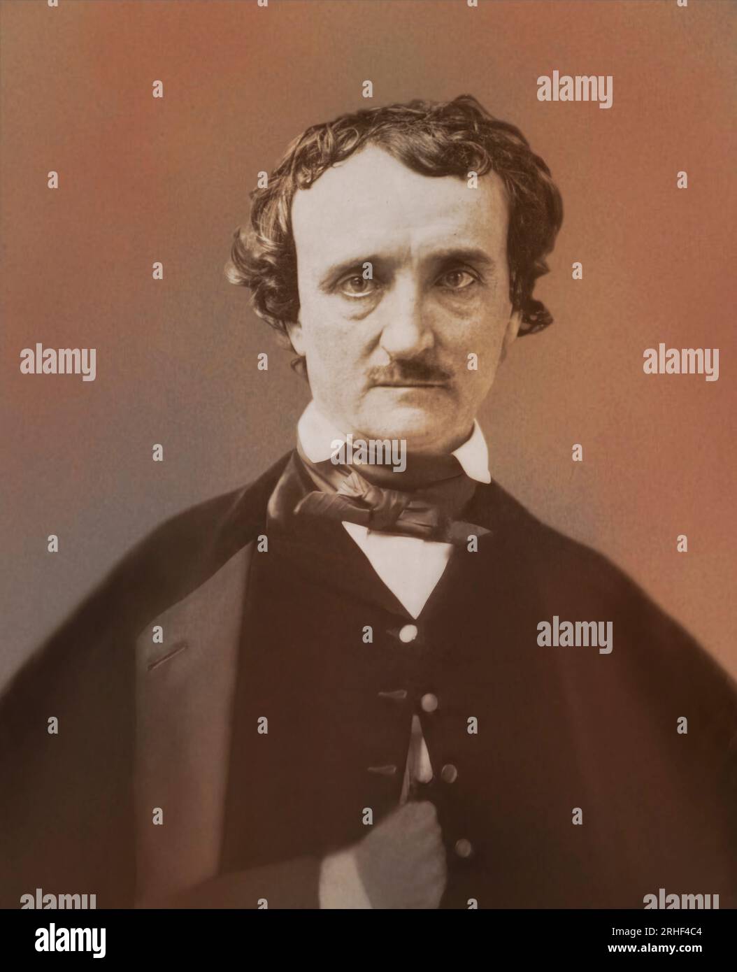 Portrait of Edgar Allan Poe, 1809 – 1849, American writer, digitally ...