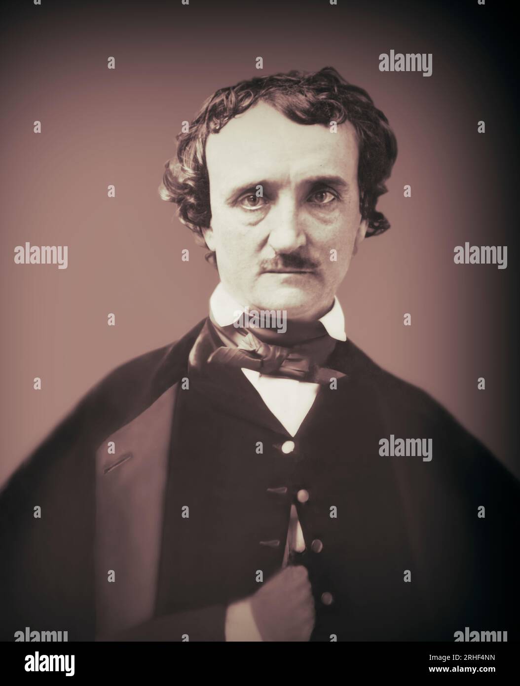 Portrait of Edgar Allan Poe, 1809 – 1849, American writer, digitally ...