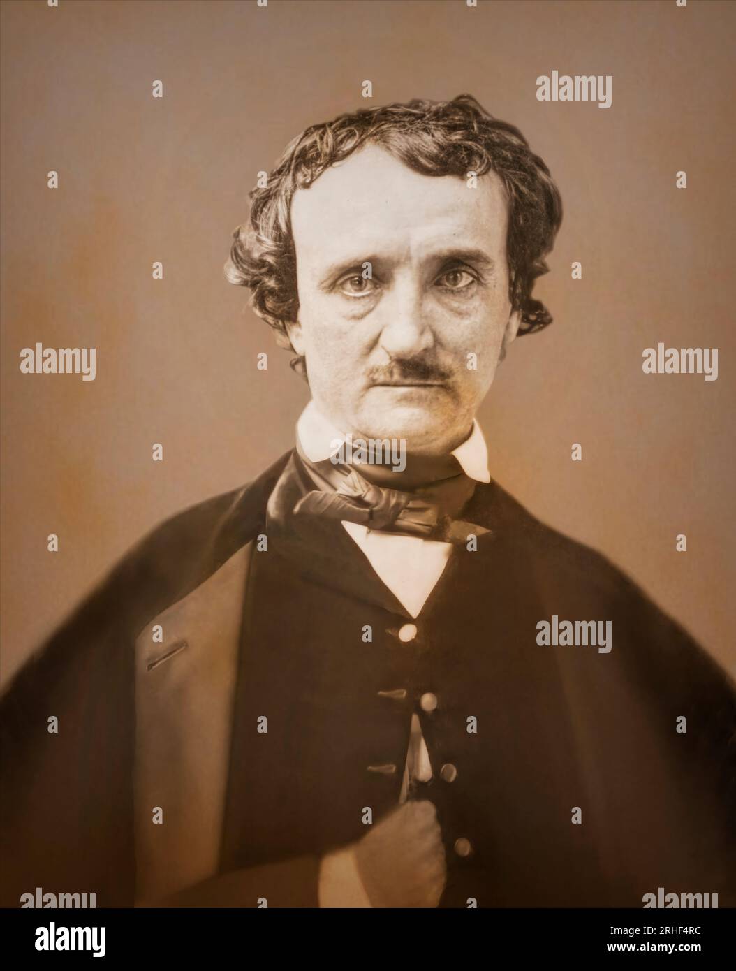 Portrait of Edgar Allan Poe, 1809 – 1849, American writer, digitally ...