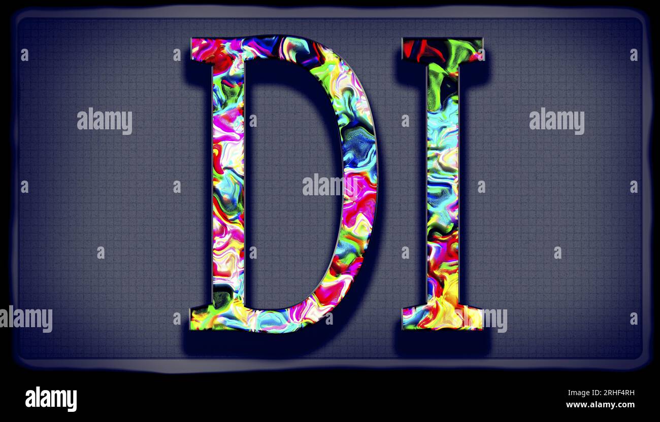 Signature DI genuine design painter rough Stock Photo - Alamy