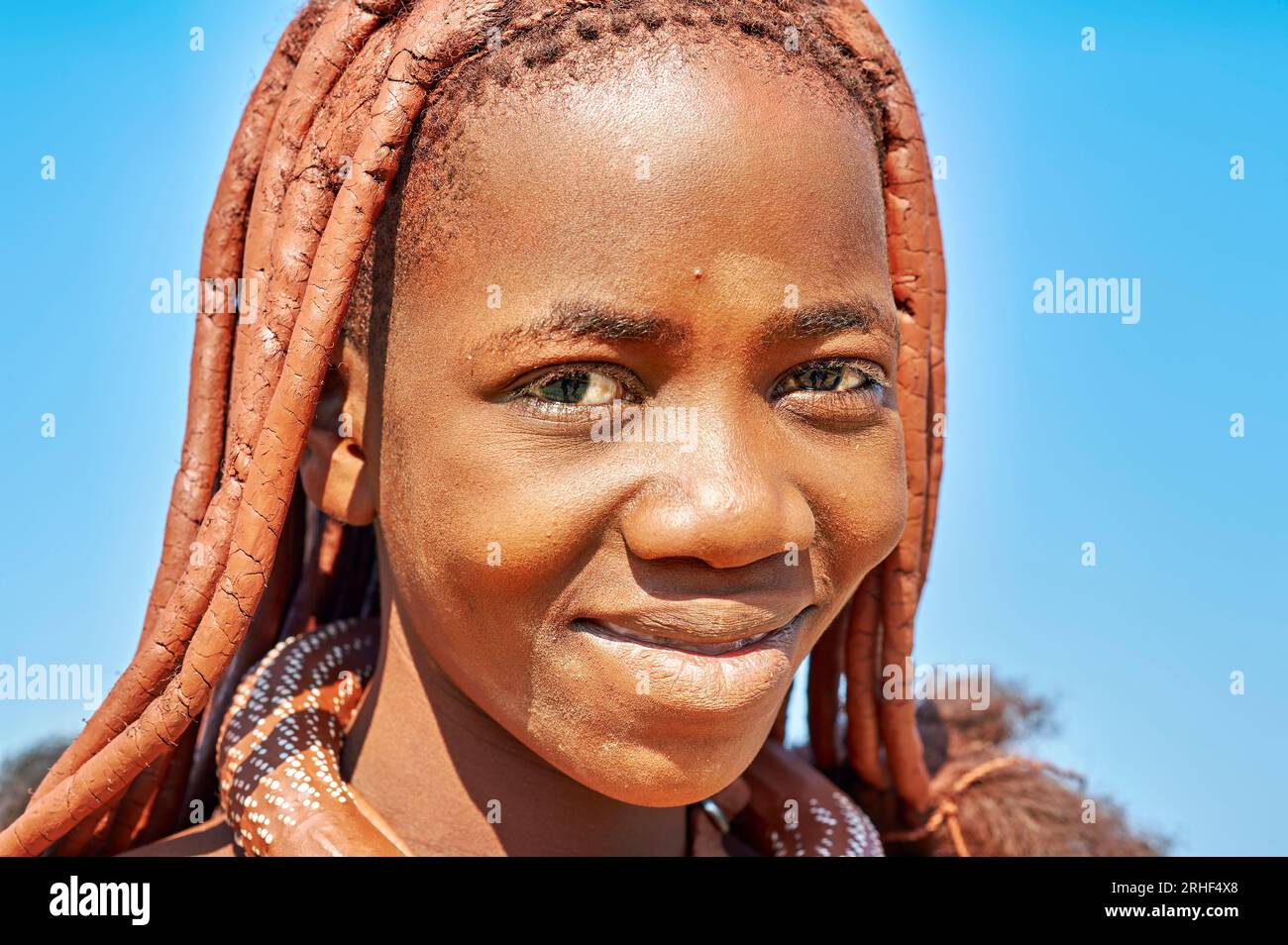 Namibia. Portrait of a Himba woman in Kunene region Stock Photo - Alamy
