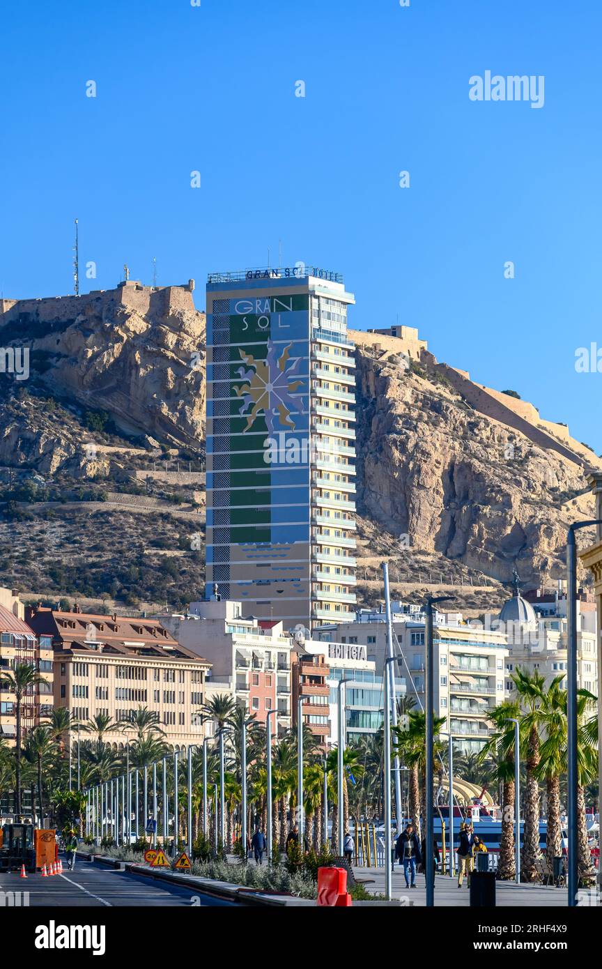 Alicante, Spain, cityscape with the Hotel Alicante Gran Sol Affiliated ...