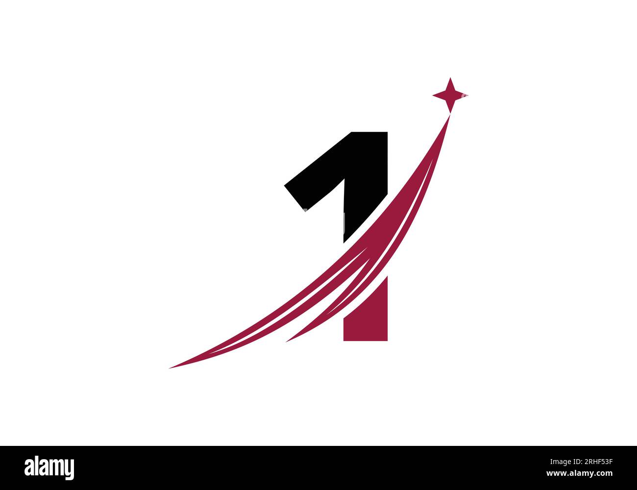 Modern Letter 1 Logo Template. luxury branding Letter Logo Design ...