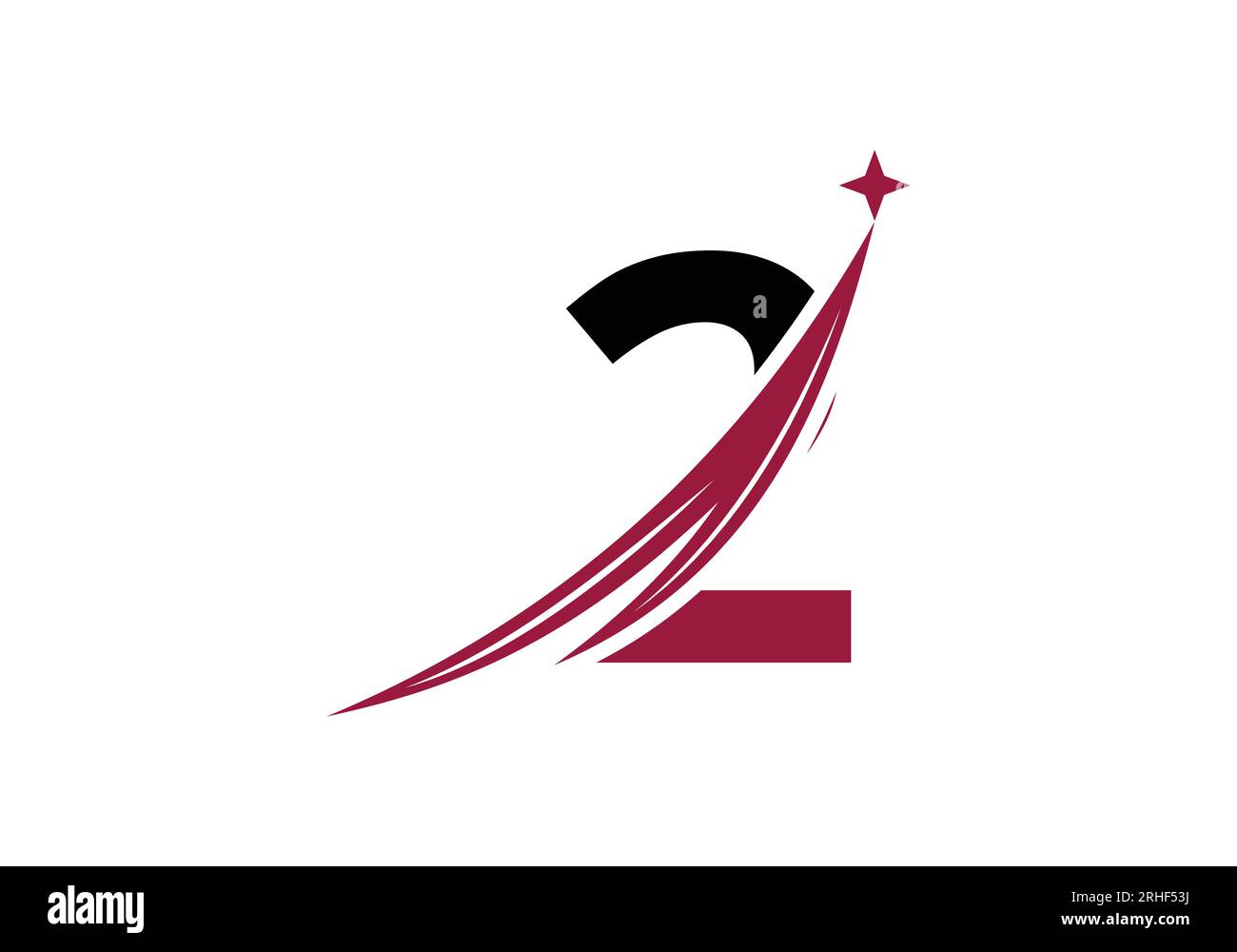 Modern Letter 2 Logo Template. luxury branding Letter Logo Design ...