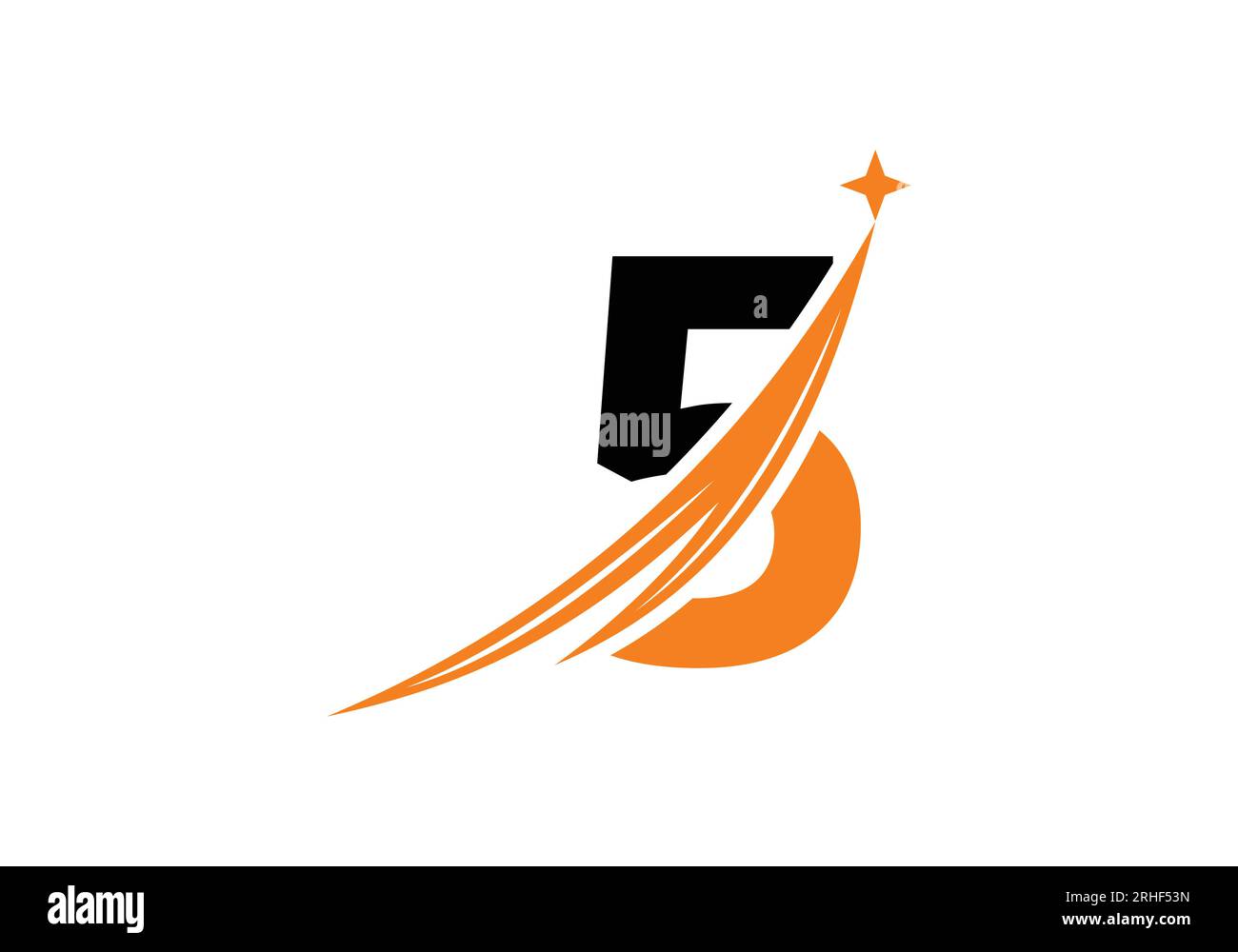 Modern Letter 5 Logo Template. luxury branding Letter Logo Design Vector Stock Vector Image ...