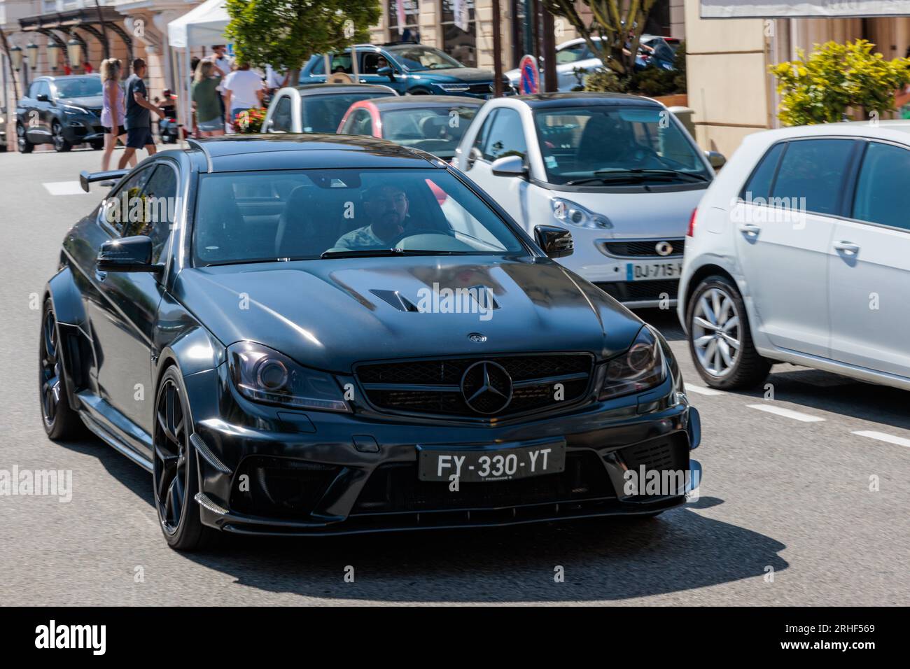 Mercedes-Benz AMG C63 black Stock Photo - Alamy